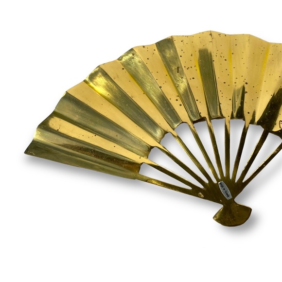 Vintage | Accents | Vintage 96s Brass Chinoiserie Fan Sculpture With ...